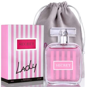 secret lady for women - combination of fruity & floral notes with pine tree base - aromatic fragrance for all occasions - great gift choice - elegant 100 ml bottle with shiny suede pouch