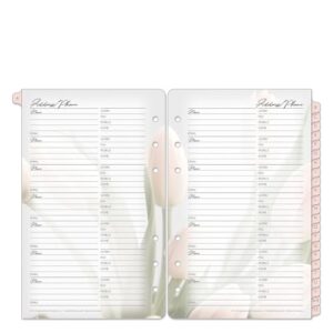 franklincovey - blooms address/phone tabs - expansion for planners (compact, pink/green)