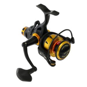 penn spinfisher vi live liner spinning inshore fishing reel, ht-100 front drag, max of 15lb | 6.8kg, built with carbon fiber washers, 2500, black gold