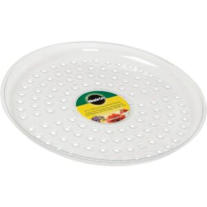 miracle-gro smgcvsh14 14" heavy duty plastic saucer, clear