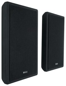 rockville 2 rockslim black home theater 5.25" 240w easy wall mount slim speakers