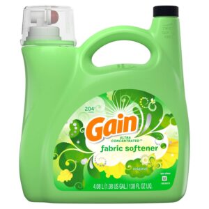 gain ultra concentrated liquid fabric softener, original (138 fl oz, 204 loads)