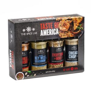 the spice lab taste of america spices and seasonings ultimate grilling set - gift kit for cooking, air fryers & men - made in the usa