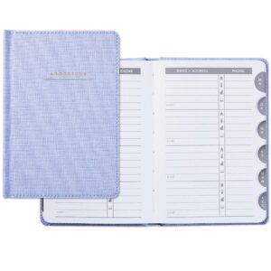 hallmark hardcover address book (blue chambray)