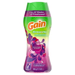 gain fireworks in-wash scent booster beads, moonlight breeze, 7.2 oz