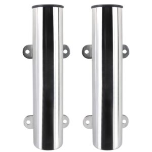 amarine made boat marine fishing stainless steel side mounted transom mounted rod holders with weld brackets (2-pack)