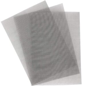 3 pcs stainless steel woven wire mesh screen - 11.8"x8.2" - 1mm hole diameter 0.4mm easy to cut - air vent mesh, window screen mesh