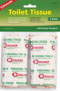 coghlans 9177 toilet tissue pack 2 rolls