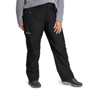 eddie bauer women's cloud cap stretch rain pants, black, x-small