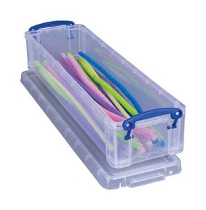 really useful 6662688 stackable clear storage box44; 2.75 x 4 x 14 in. - pack of 8