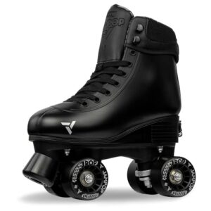 crazy skates adjustable roller skates for boys and girls - jam pop series - size adjustable to fit 4 sizes - black (size: medium | 3-6)