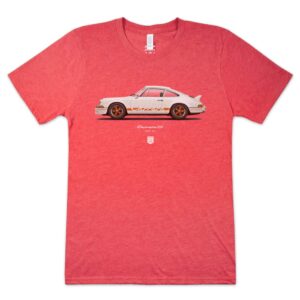 garageproject101 1973 911 carrera rs (white) t-shirt (xl, red)