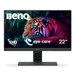 benq gw2283 computer monitor 22" fhd 1920x1080p | ips | eye-care tech | low blue light | anti-glare | adaptive brightness | tilt screen | built-in speakers | hdmi | vga,black