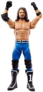 wwe aj styles action figure in 6-inch scale with articulation & ring gear, series #101