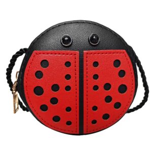 jienclound little girls purse ladybug bag mini pu leather crossbody bag coin pouse ladybug toys for kids girls gift