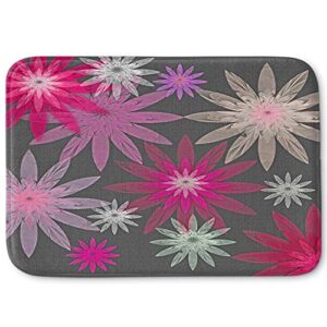 dia noche memory foam bathroom or kitchen mats by pam amos - starburst red pink small 24" x 17"