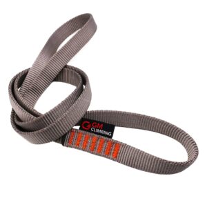 gm climbing one unit 16mm nylon sling runner 30cm / 12inch (gray)