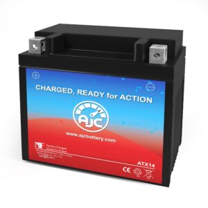 ajc battery compatible with suzuki lt-a400/f400 eiger 2wd f eiger 4wd 400cc atv battery (2002-2007)