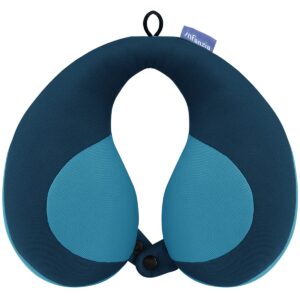 infanzia chin supporting travel neck pillow, comfortably supports and helps support head and neck - gifts for toddler/child/kids, blue