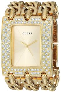 guess women's u1275l2 analog display quartz gold watch