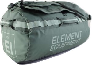 element equipment trailhead duffel bag shoulder straps waterproof olive/green small