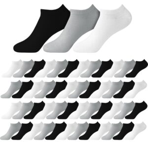 winterlace 48 pairs thin low cut ankle socks for men comfortable lightweight breathable bulk pack