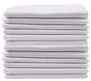 kaf home brushed microfiber pillow cases bulk pack, control allergies and ensure sound sleep, set of 12, white