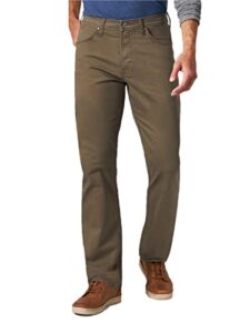 wrangler authentics men's straight fit twill pant, thistle, 34w x 32l