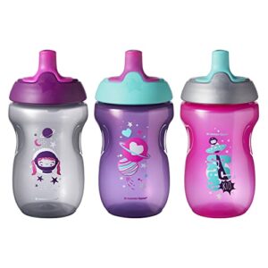 tommee tippee sportee toddler sports sippy cup spill-proof, bpa-free – 12+ months, 10oz, 3 count