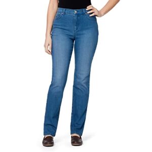 gloria vanderbilt womens amanda classic high rise tapered jeans, frisco, 14 regular us