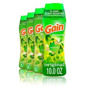 gain fireworks scent booster beads for washer, original, 10 oz, 4 count