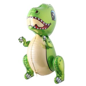 self standing dinosaur tyrannosaurus animal balloons for birthday party baby shower decoration kit inflatable party supplies decorations gift kids and adults (green)