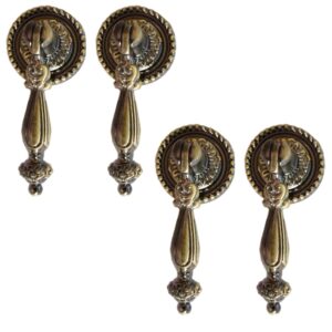 chris.w 4 pack antique style bronze metal drawer tear drop cabinet decorative pull handle knob