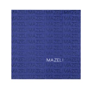 jollity and co party supplies | navy mazel cocktail napkins | perfect for bar or bat mitzvah, wedding, baby shower, and jewish holidays | paper, 20 pack