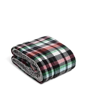 vera bradley women's fleece cozy life throw blanket, ribbons plaid, one size