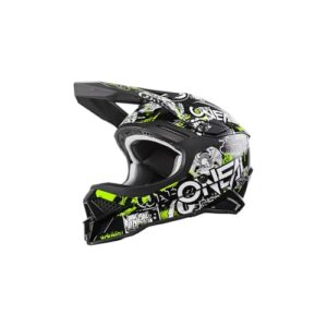 o'neal - 0627-205 3srs adult helmet attack 2.0 (black/neon yellow, xl)