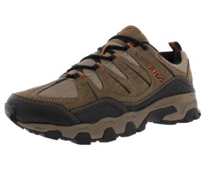 fila men's outdoor hiking trail running athletic shoes brown/orange