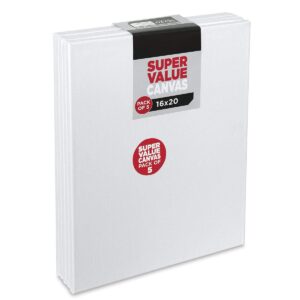 super value canvas pkg of 5 - 16" � 20"