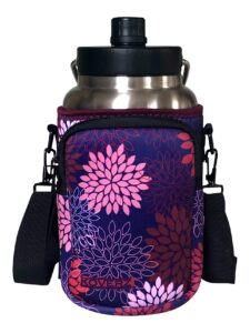 koverz half gallon jug carrier, 64oz bottle carrier compatible with yeti & rtic half gallon jugs - midnight mums