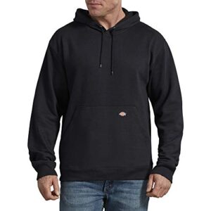 dickies mens big tall pullover hoodie fleece jacket, black, large us