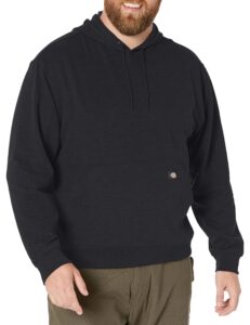 dickies men's pullover fleece hoodie, black, medium