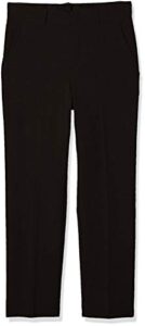 van heusen big boys' flex stretch flat front dress pants, black, 12