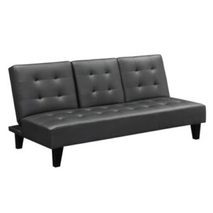 dhp madison cupholder futon in black