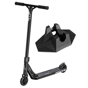 arcade pro scooters - stunt scooter for kids 8 years and up - perfect for beginners boys and girls - best trick scooter for bmx freestyle tricks (black/black)