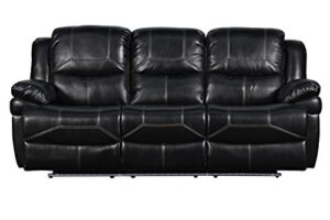 new classic furniture flynn sofa with lighted base, black