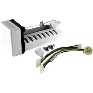 edgewater parts w10190966, ap6016628, ps11749920 ice maker compatible with whirlpool refrigerator fits model# (asd, brs, cs2, ed2, ed5, is2, id5, msd, ts2, wsr)