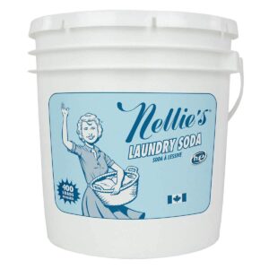 nellie's laundry soda - concentrated laundry detergent powder - bulk 400 loads - eco-friendly, biodegradable, vegan, hypoallergenic, fragrance-free, and non-toxic formula