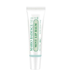 mario badescu moisturizing mint lip balm for dry cracked lips, infused with coconut oil and shea butter, ultra-nourishing care for soft, smooth, and supple feel, 0.35 oz