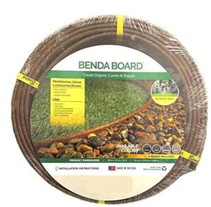 usa made - heavy duty landscape edging, garden planter & pathway bender board edge border kit - thick terrace board 3.3" h x 16'ft l - includes 4 stakes