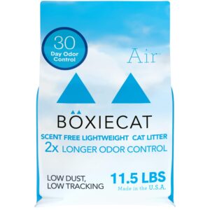 boxie® unscented 30 day natural odor control cat litter, 11.5lb lightweight plant based kitty litter